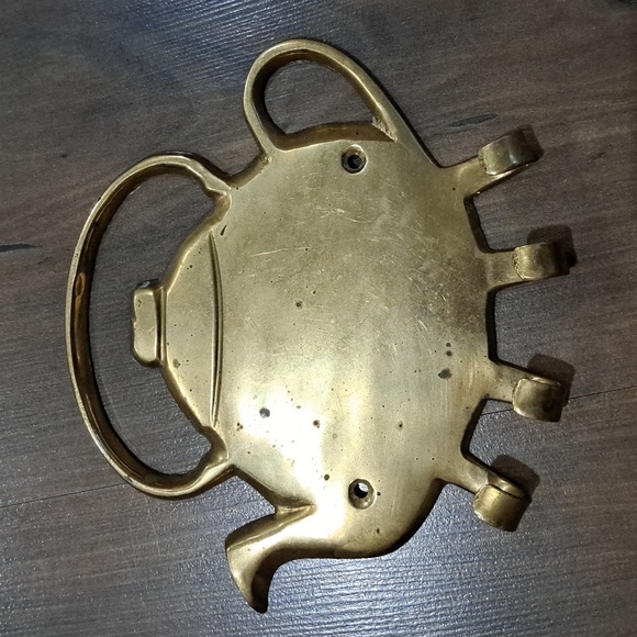 Source Unknown | Wall Decor | Vintage Brass Tea Pot Wall Hook | Poshmark